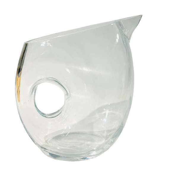 Glass | Kitchen | Unique Glass Pitcher Whandle Hole 4 Oz Capacity Thick ...